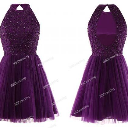Homecoming Dress Short Prom Cocktail Dresses With Keyhole Back Pst0027 ...