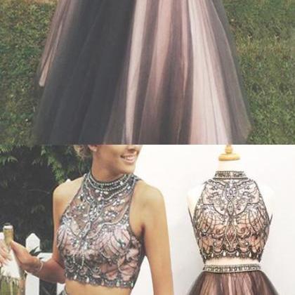 Two Pieces Prom Dresses,graduation Party Dresses,evening Dresses,formal ...