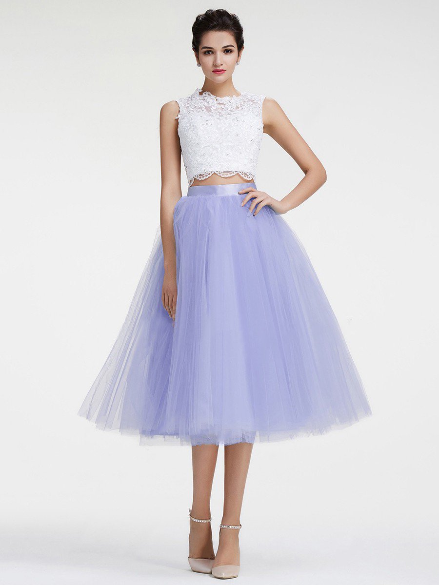 Two Piece Tulle Homecoming Dresses, Formal Dresses, Graduation Party ...