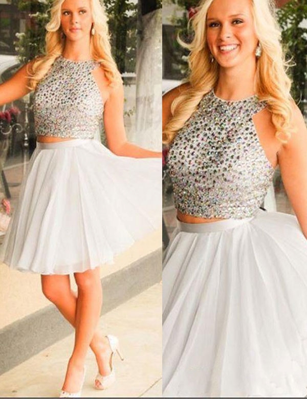 Two Piece Halter Homecoming Dresses, Formal Dresses, Graduation Party ...