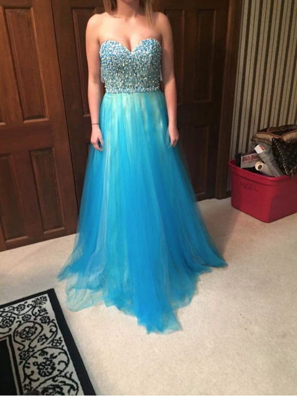 Strapless Beaded Prom Dress Long Evening Gowns Formal Dress For Teens ...